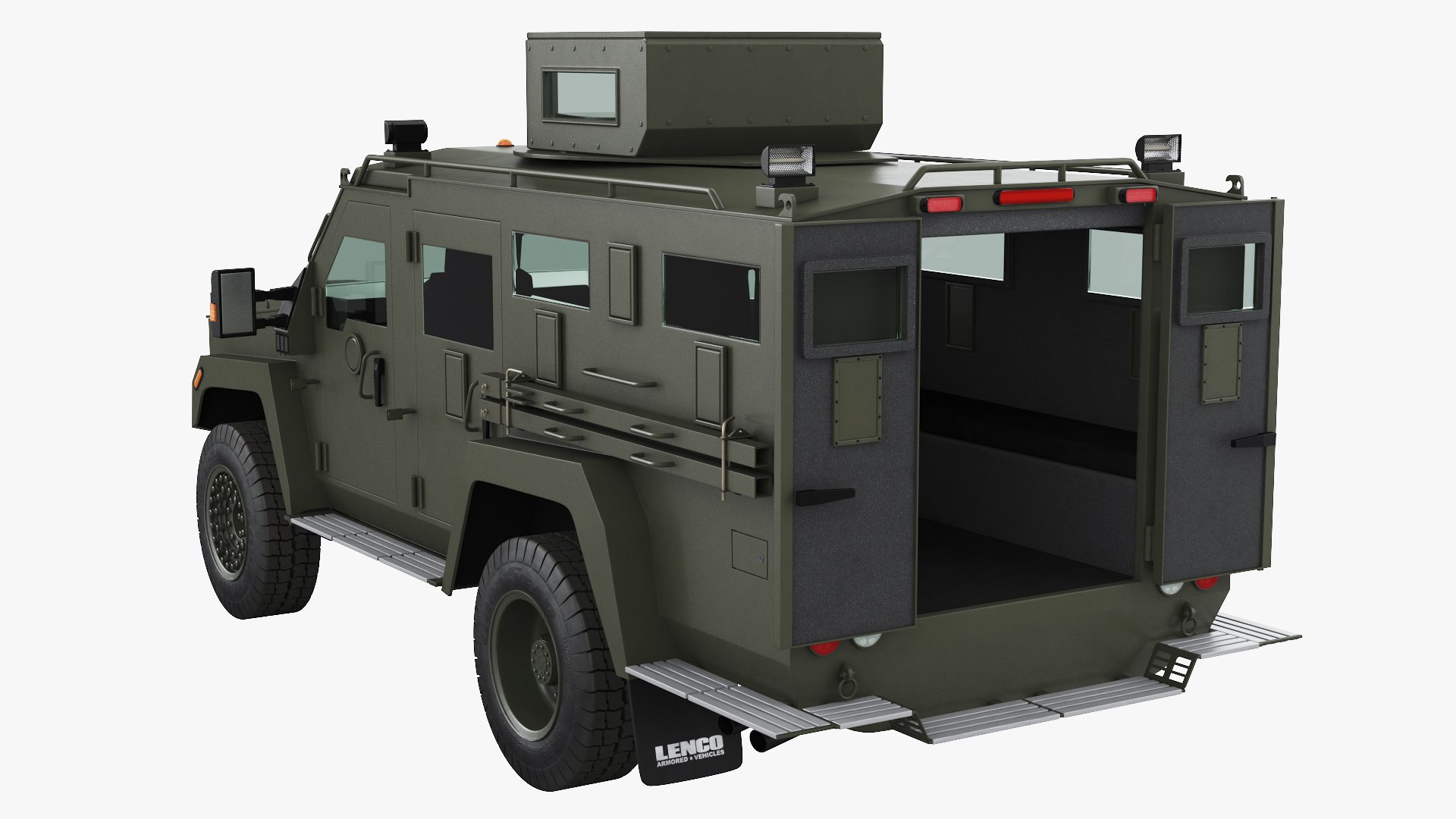 3D Lenco BearCat G3 - Off Road Armored Vehicle Green - TurboSquid 1902021