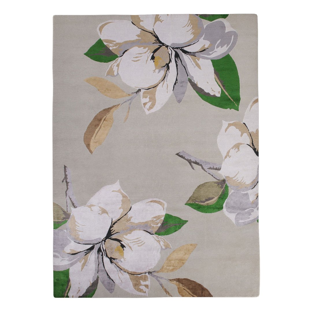 3D Magnolia Ice Wool Silk Rug Model - TurboSquid 2219718