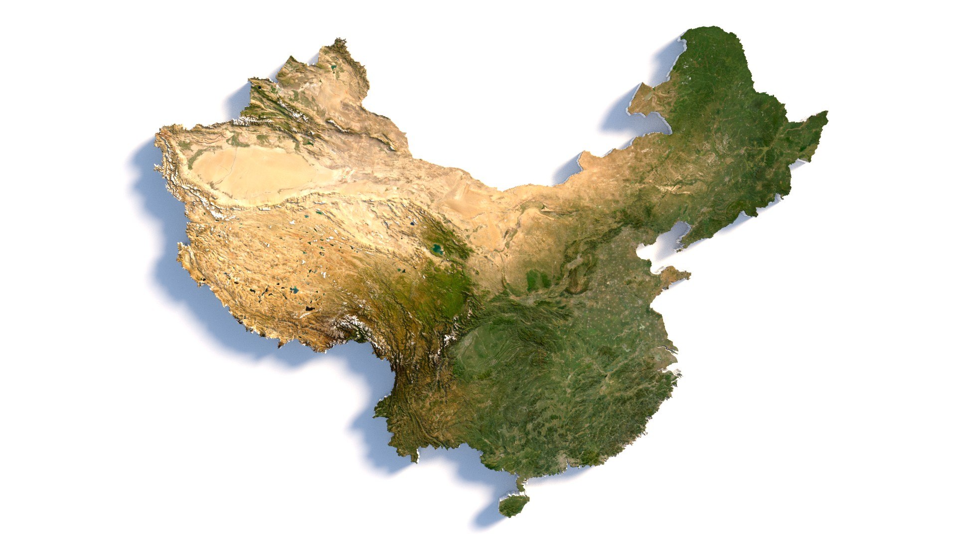 3D China Terrain Map Model - TurboSquid 2335999