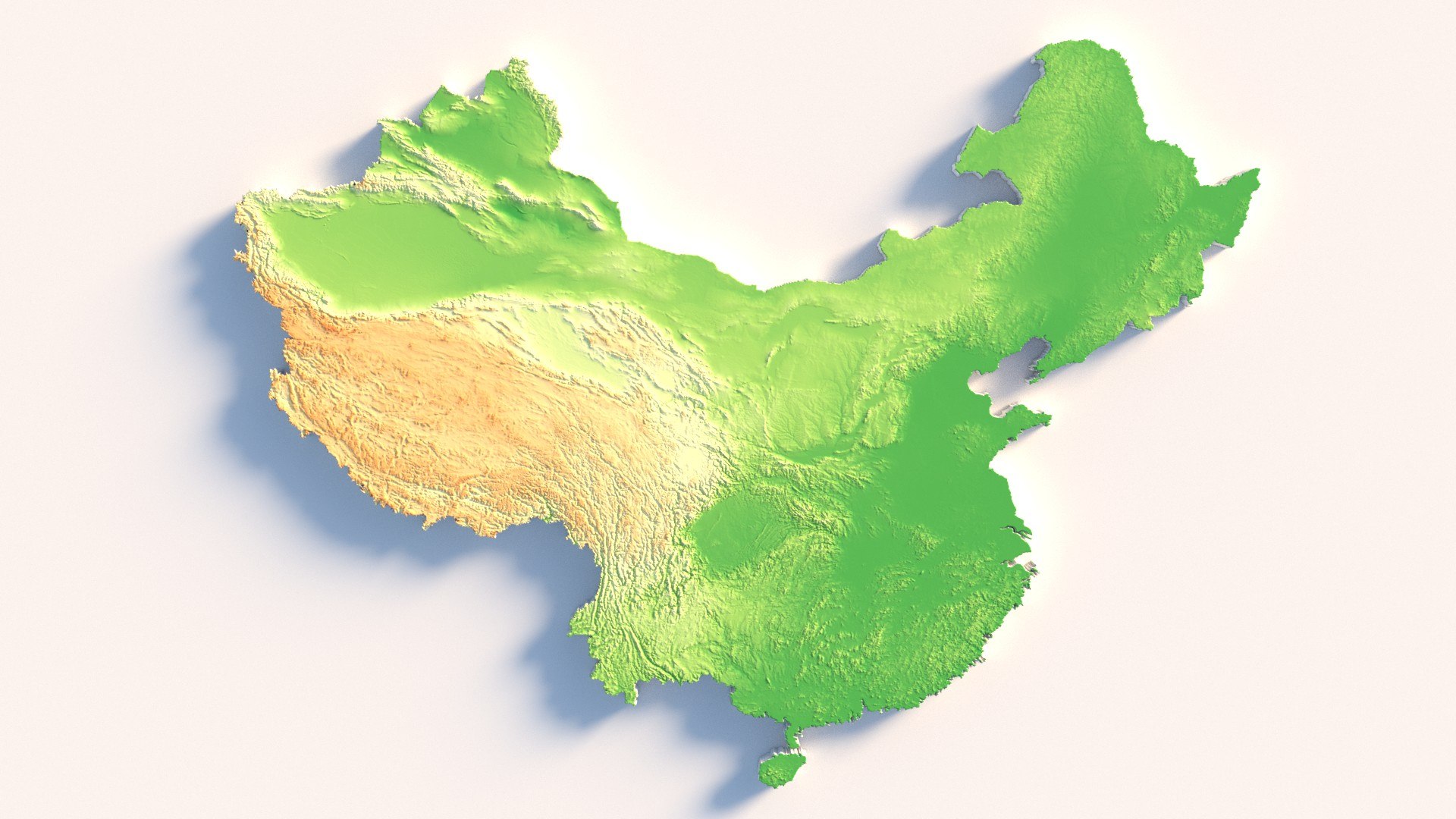 3D China Terrain Map Model - TurboSquid 2335999