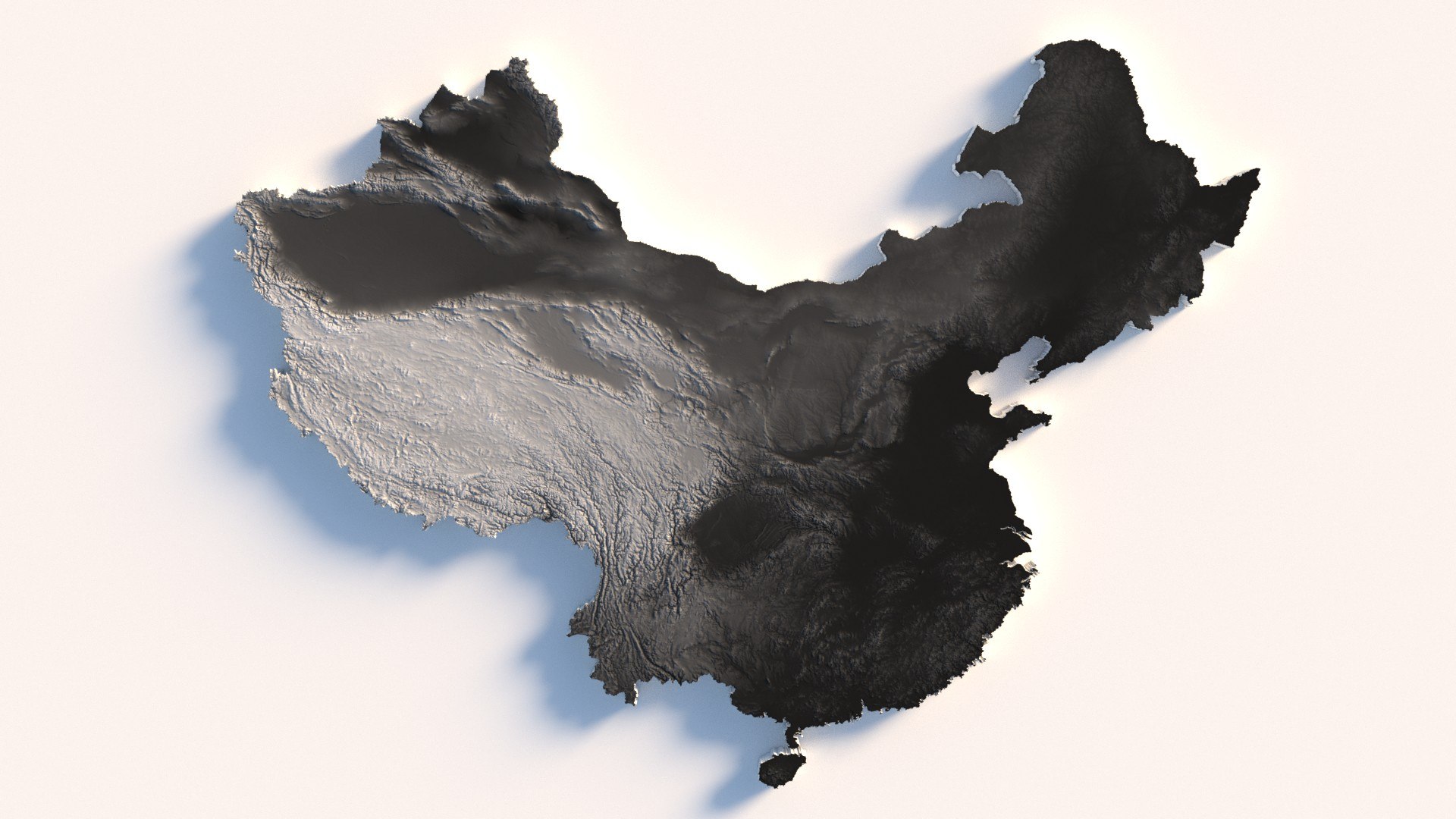 3D China Terrain Map Model - TurboSquid 2335999