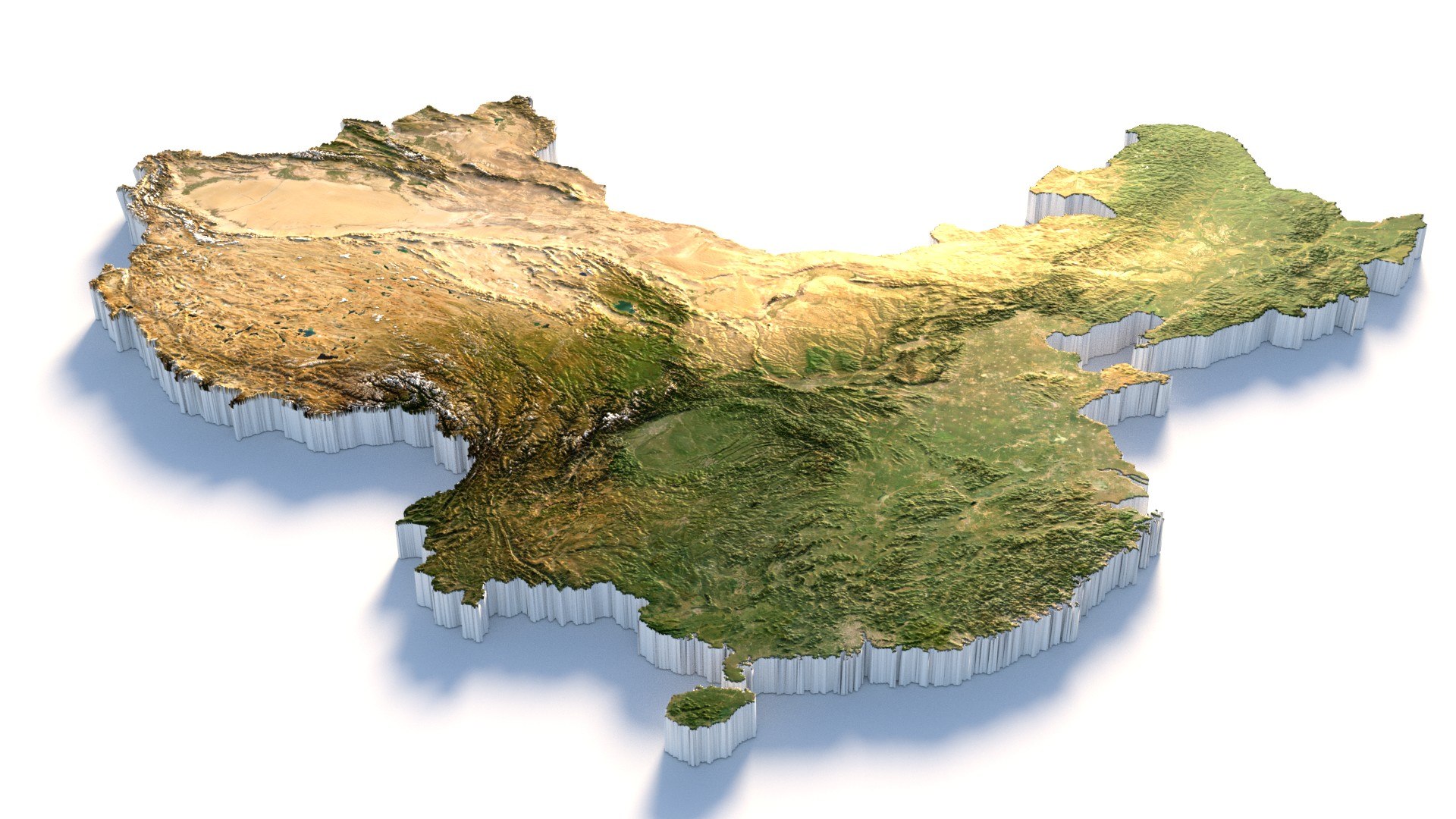 3D China Terrain Map Model - TurboSquid 2335999