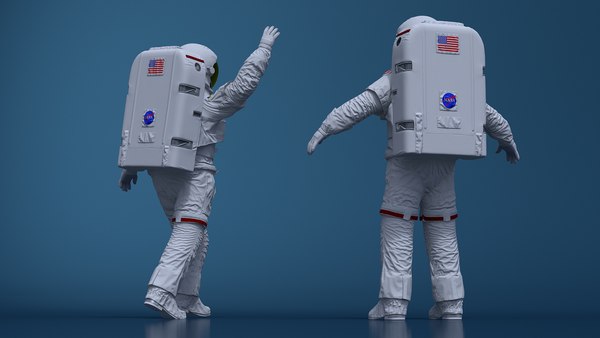 NASA 宇宙飛行士スーツとバックパックをマヤ用に装備3Dモデル - TurboSquid 2300011