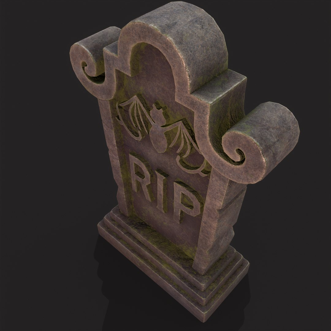RIP Grave Stone Model - TurboSquid 1795087