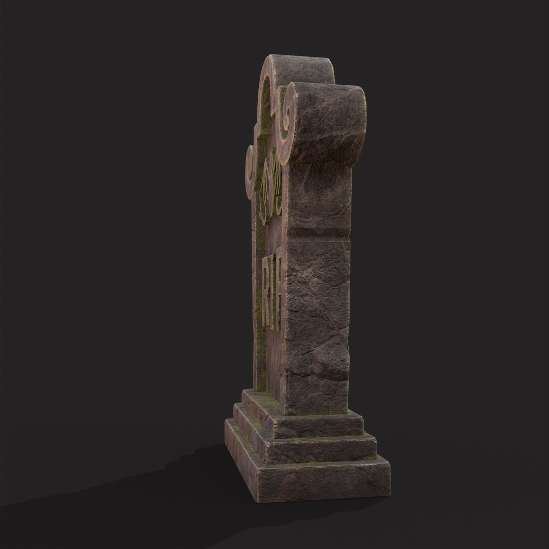 RIP Grave Stone Model - TurboSquid 1795087