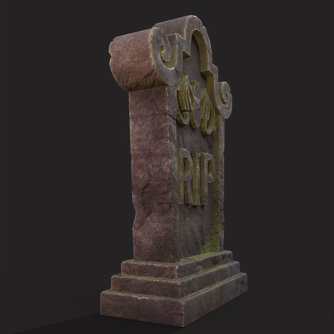 RIP Grave Stone Model - TurboSquid 1795087
