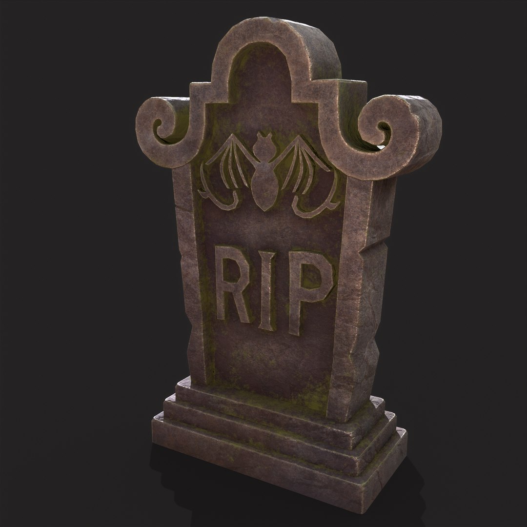 RIP Grave Stone Model - TurboSquid 1795087