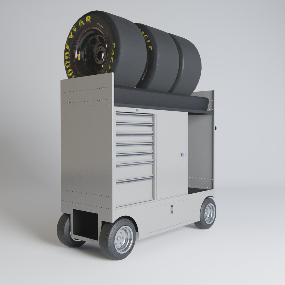 Tire Rack Cart PBR 3D - TurboSquid 1979168