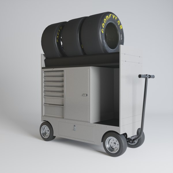 3D Small Workstation Cart With Top PBR - TurboSquid 1979167