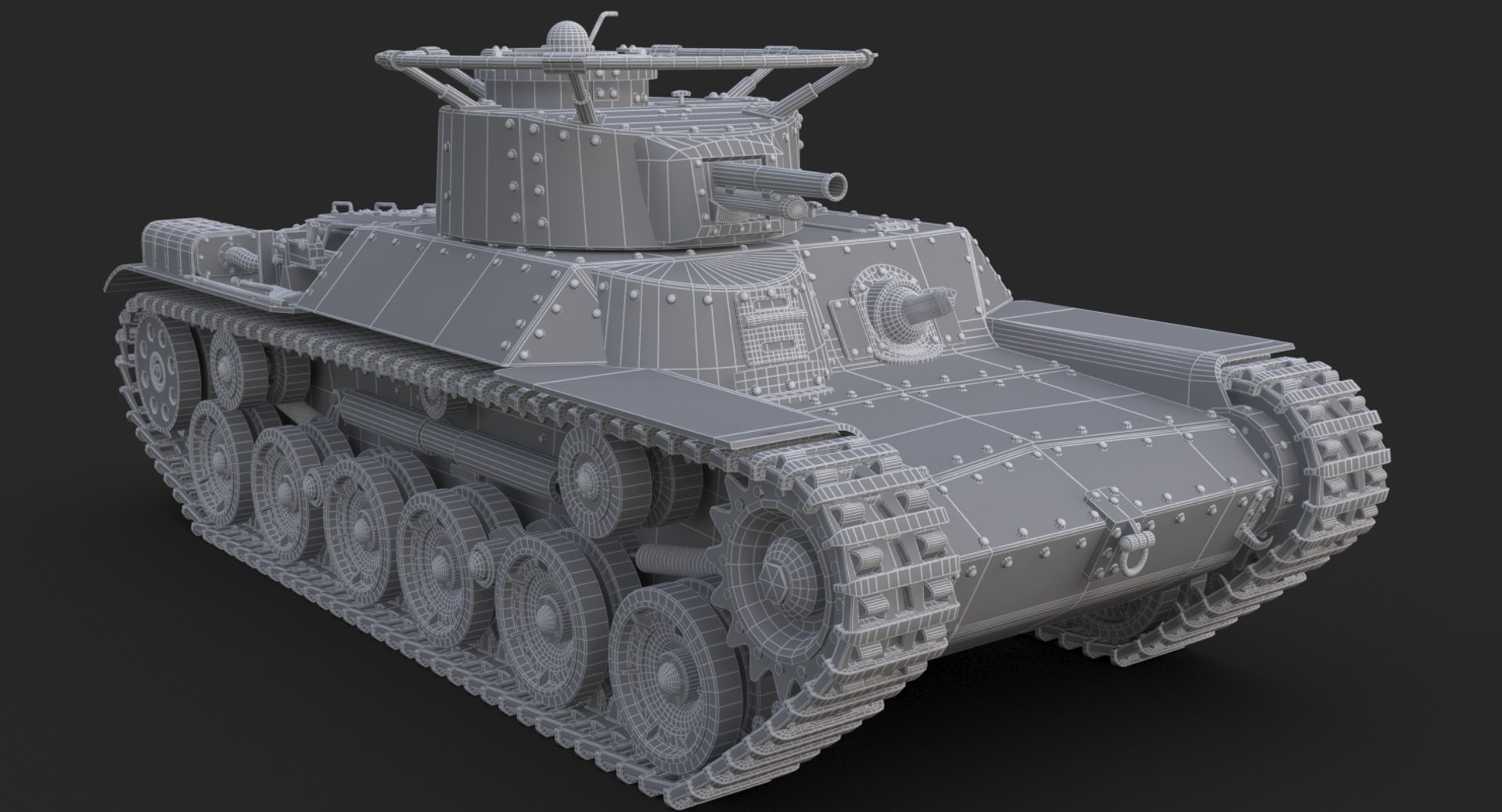 Tank Type 97 Chi 3D - TurboSquid 1272337
