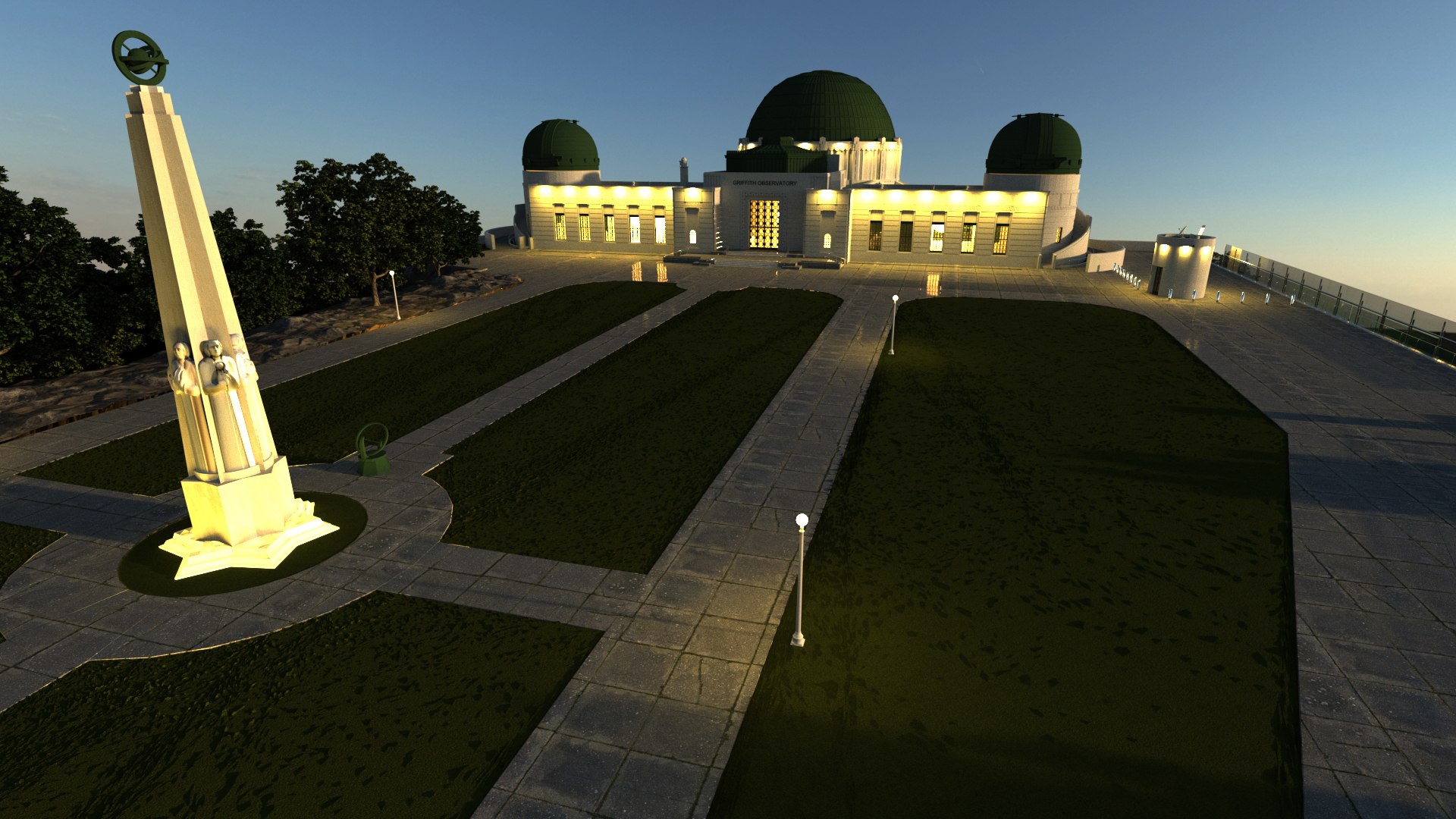 3D Griffith Observatory - TurboSquid 1897150