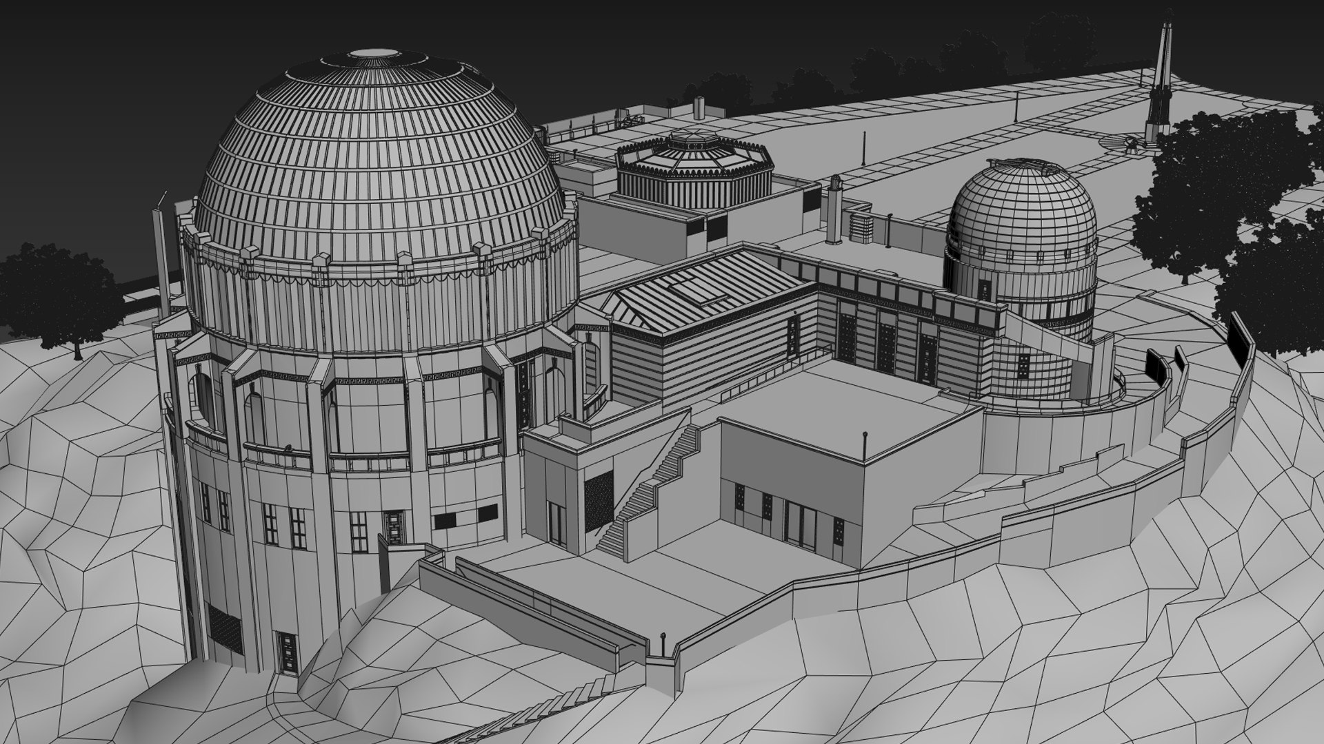 3D Griffith Observatory - TurboSquid 1897150
