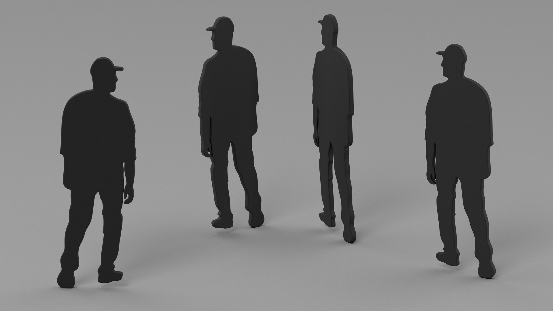 3D People Silhouettes Collection 2 Model - TurboSquid 2237541