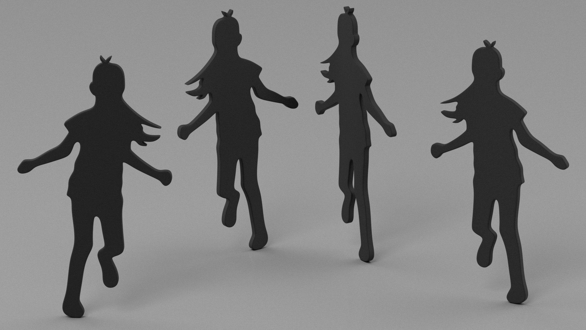 3D People Silhouettes Collection 2 Model - TurboSquid 2237541