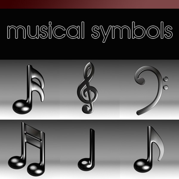 musical symbols 3d 3ds
