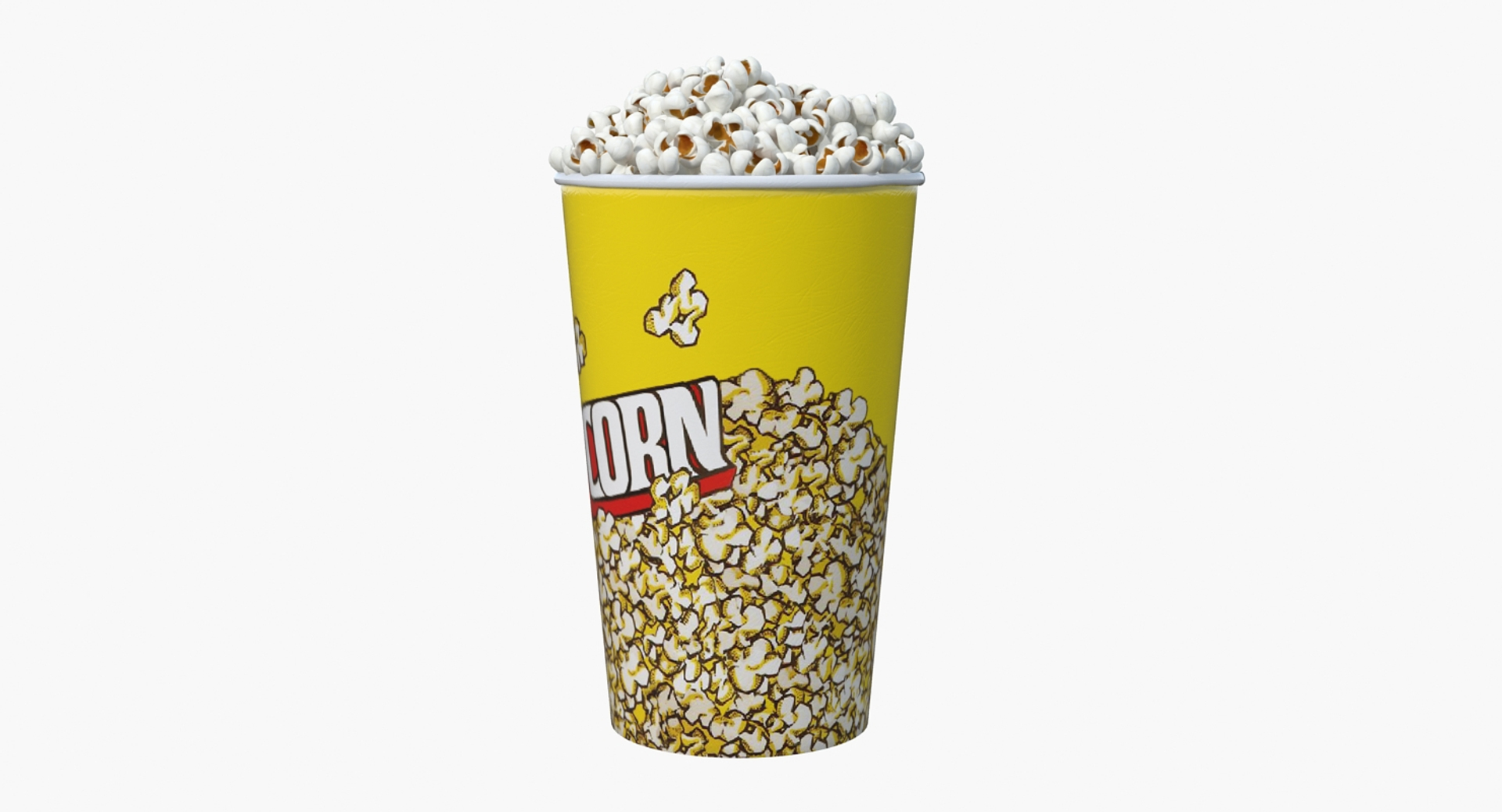 3D Medium Popcorn Bucket Popped - TurboSquid 1410138