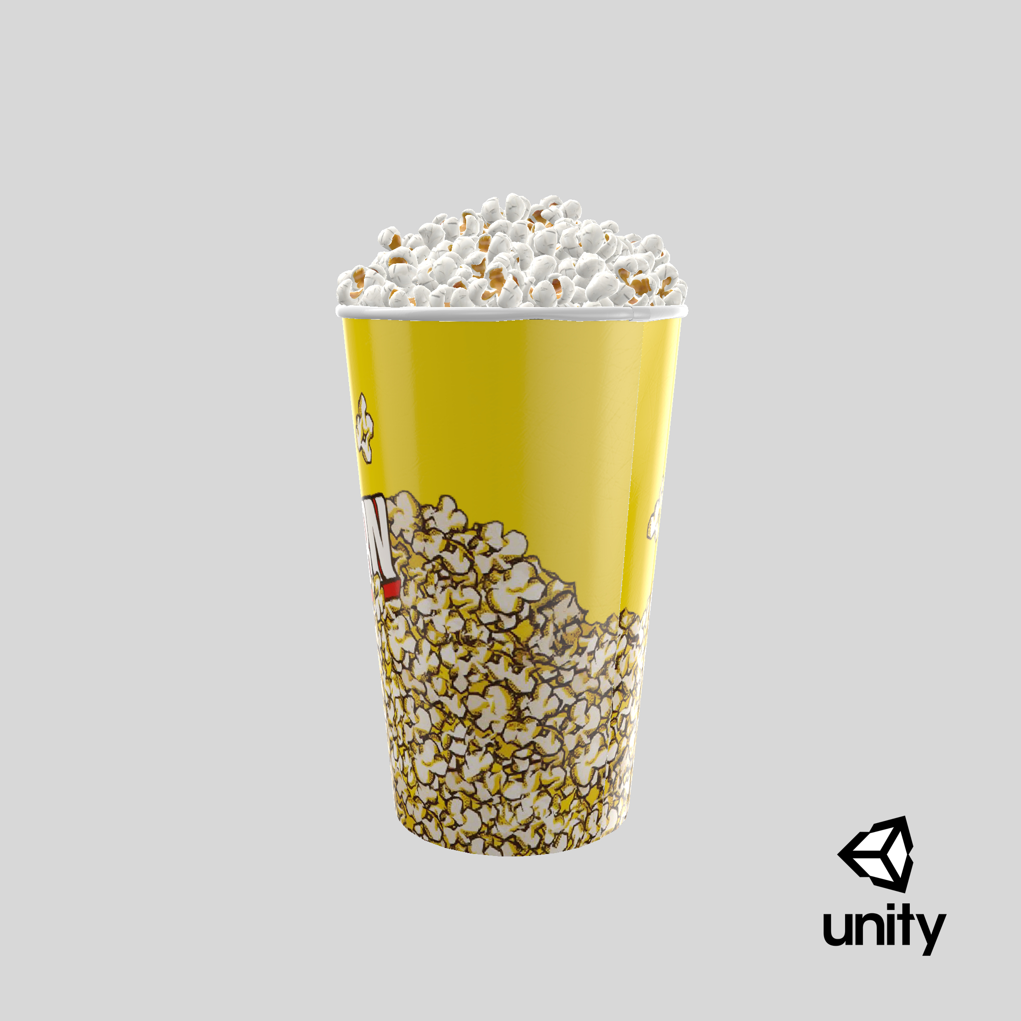 3D medium popcorn bucket popped - TurboSquid 1410138