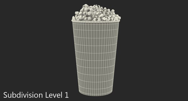 3D medium popcorn bucket popped - TurboSquid 1410138