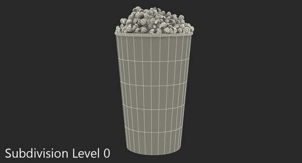 3D medium popcorn bucket popped - TurboSquid 1410138