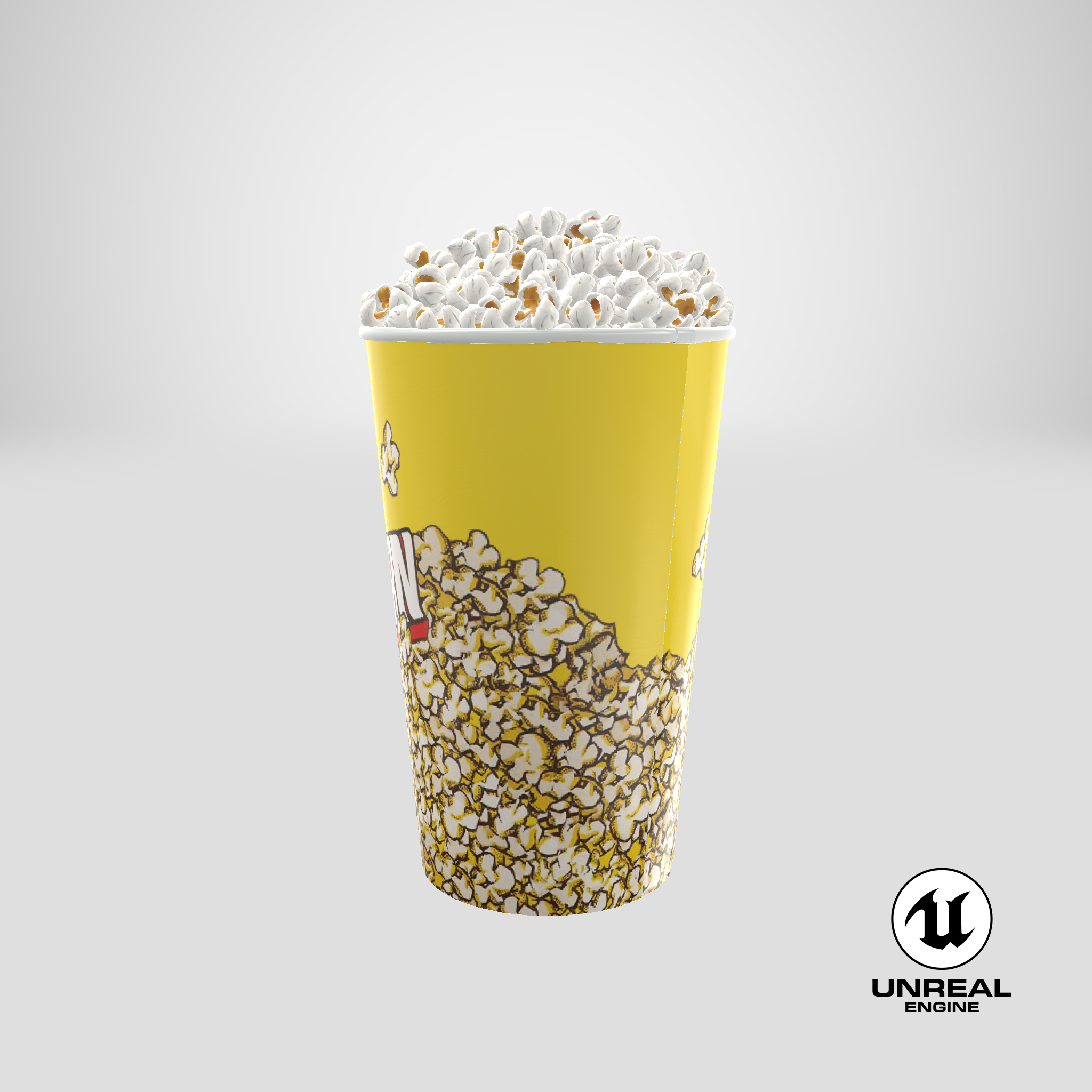 3D medium popcorn bucket popped - TurboSquid 1410138