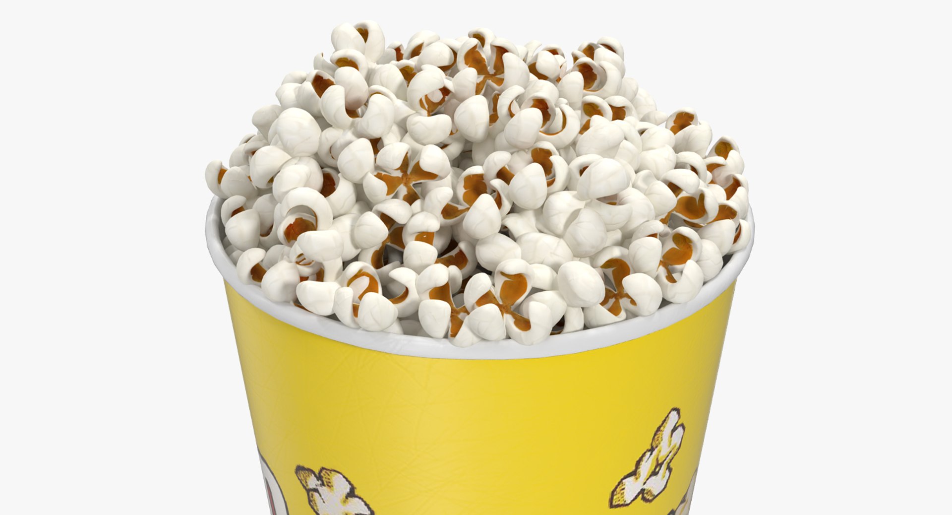 3D Medium Popcorn Bucket Popped - TurboSquid 1410138