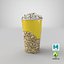 3D Medium Popcorn Bucket Popped - TurboSquid 1410138