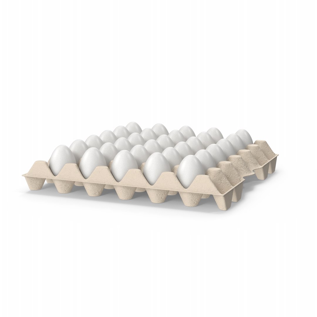 Egg Carton With Eggs 3D - TurboSquid 2205884