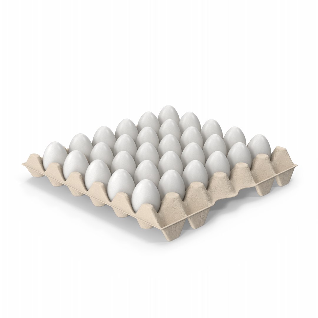 Egg Carton With Eggs 3D - TurboSquid 2205884