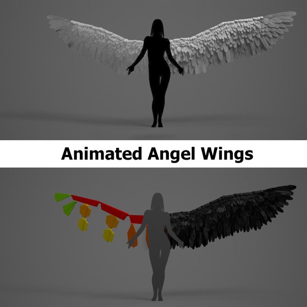 3d model realistic wings rigged