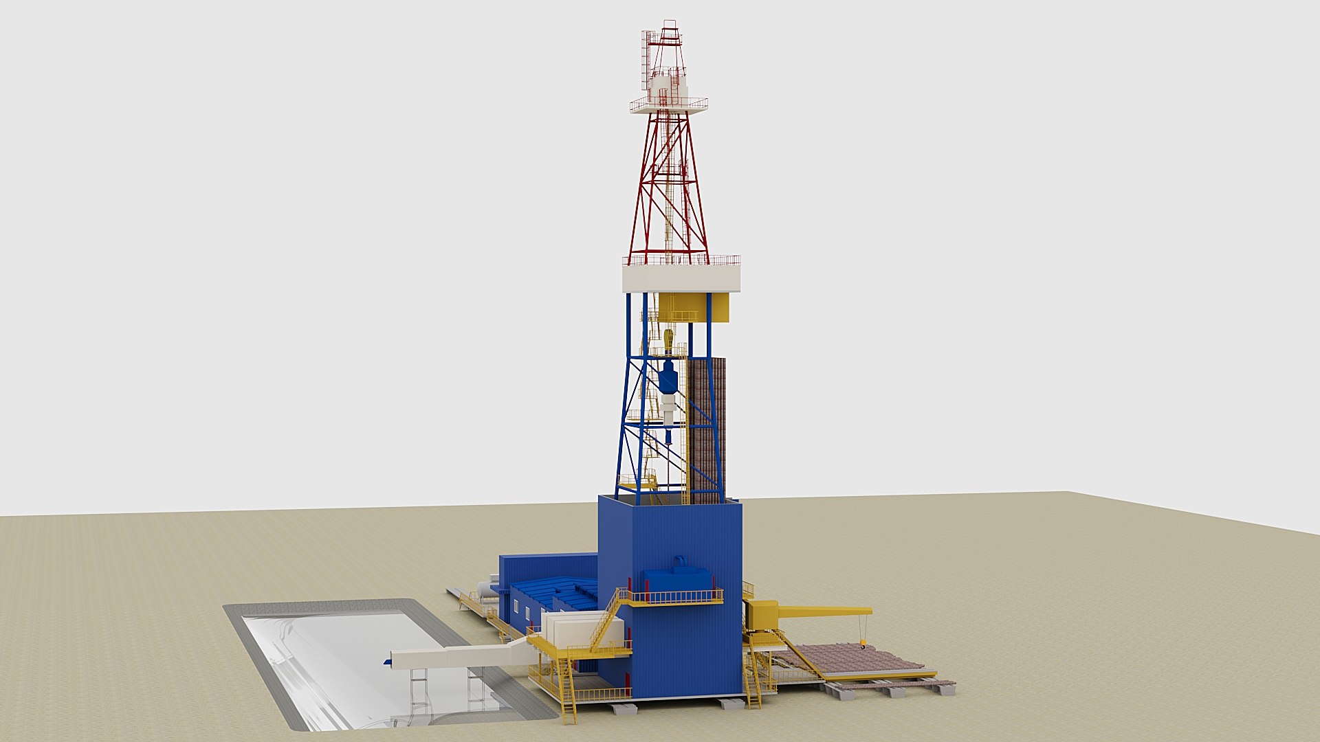 3D Drilling Rig LowPoly Model - TurboSquid 2425888