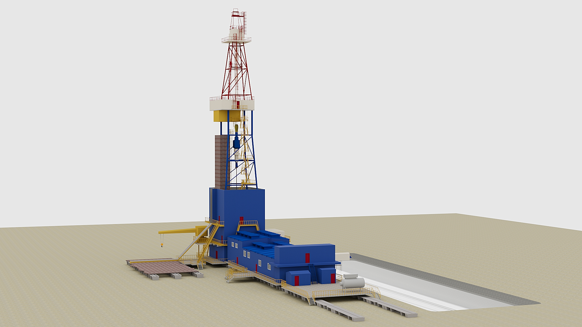 3D Drilling Rig LowPoly Model - TurboSquid 2425888