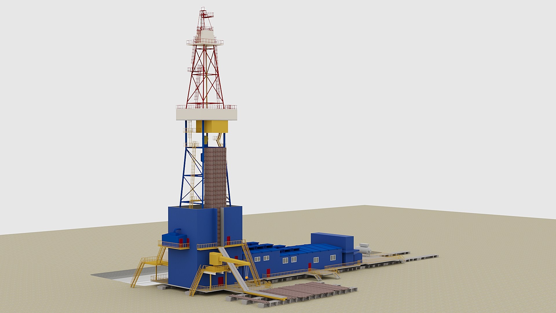 3D Drilling Rig LowPoly Model - TurboSquid 2425888