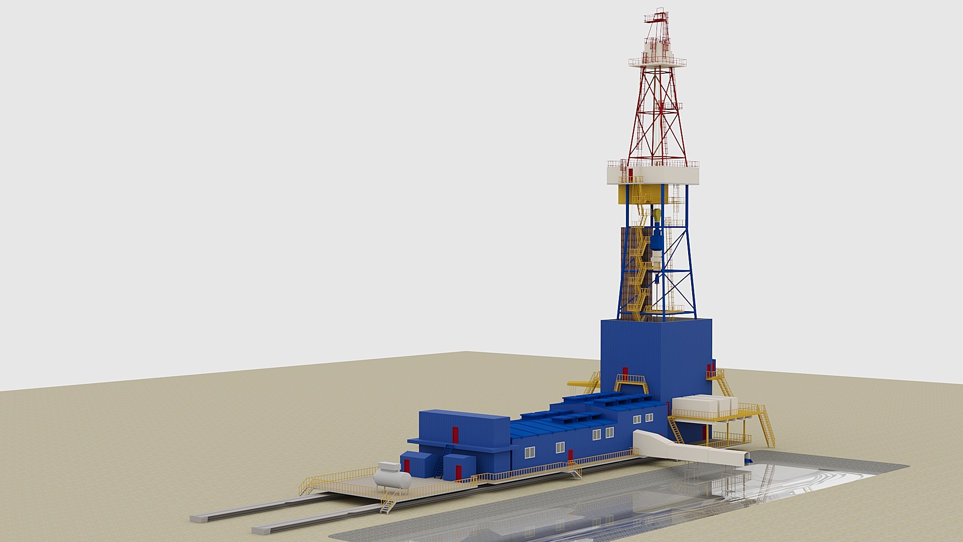 3D Drilling Rig LowPoly Model - TurboSquid 2425888