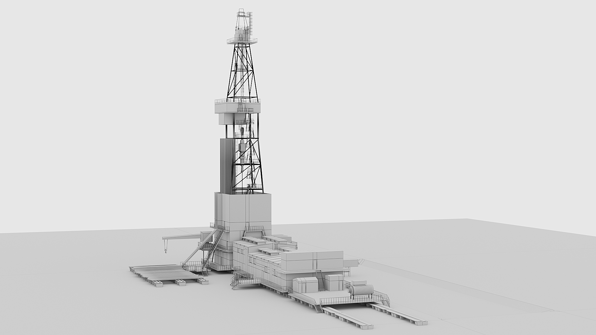 3D Drilling Rig LowPoly Model - TurboSquid 2425888