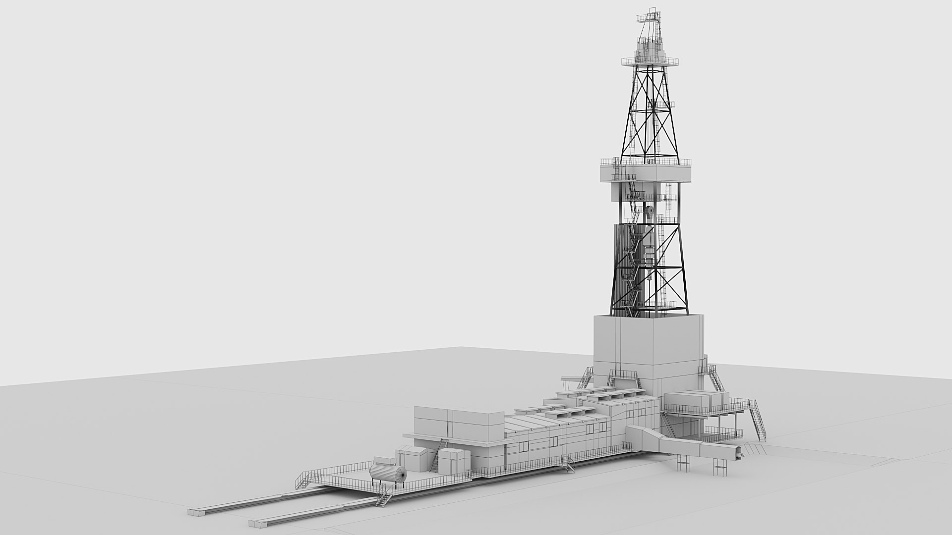 3D Drilling Rig LowPoly Model - TurboSquid 2425888
