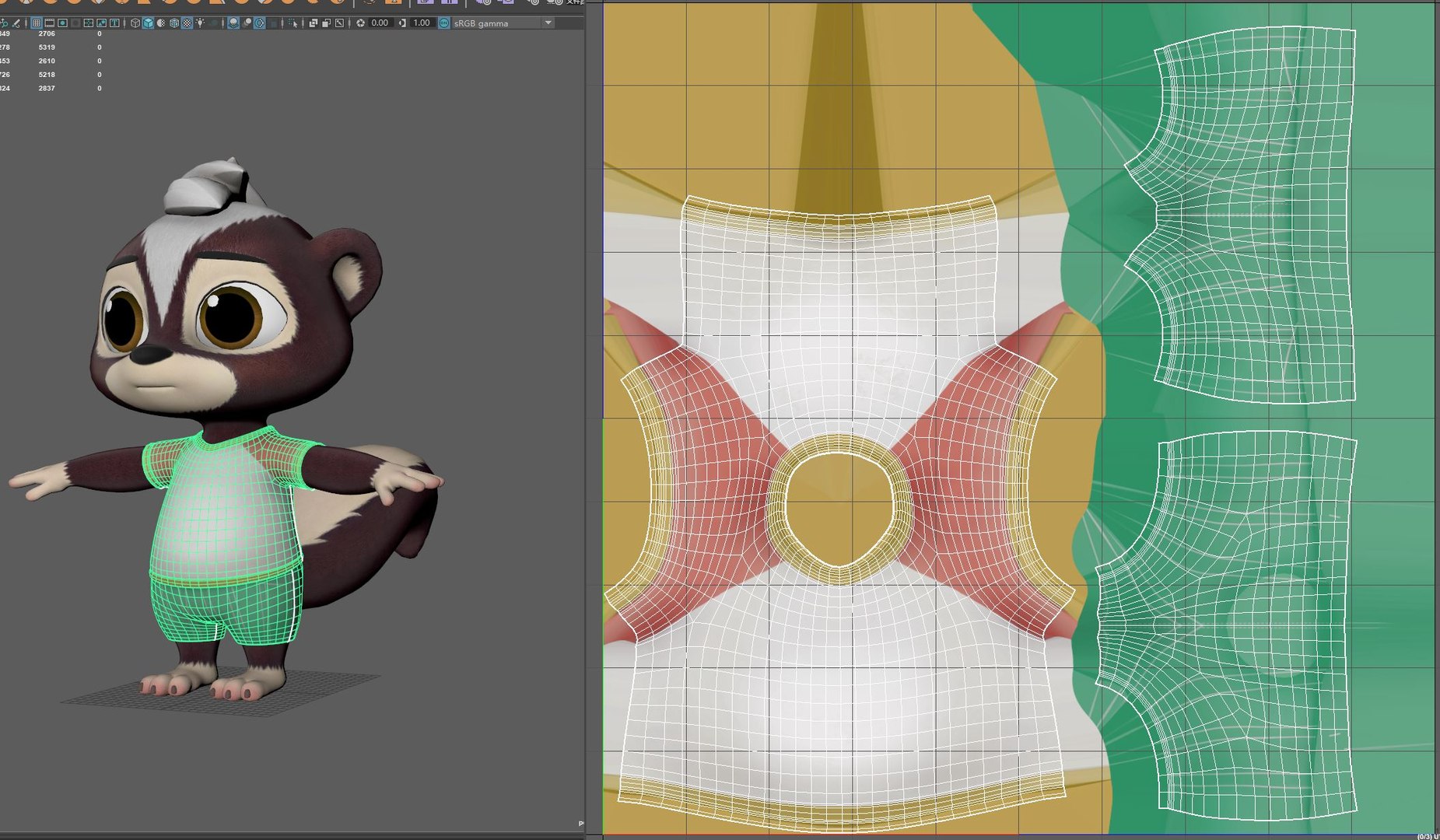 3D Cartoon Skunk - TurboSquid 2146925