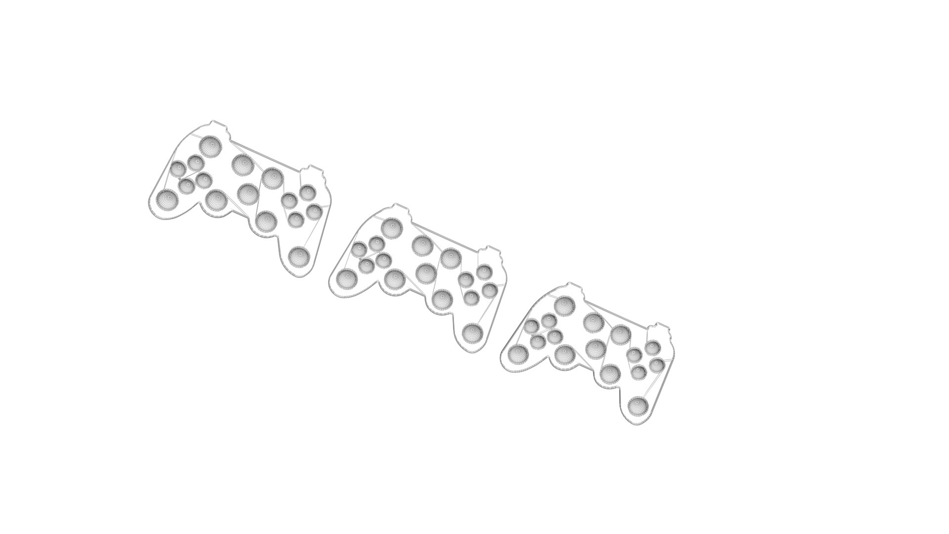 Joypad Simple Dimples Set 3D - TurboSquid 1796098
