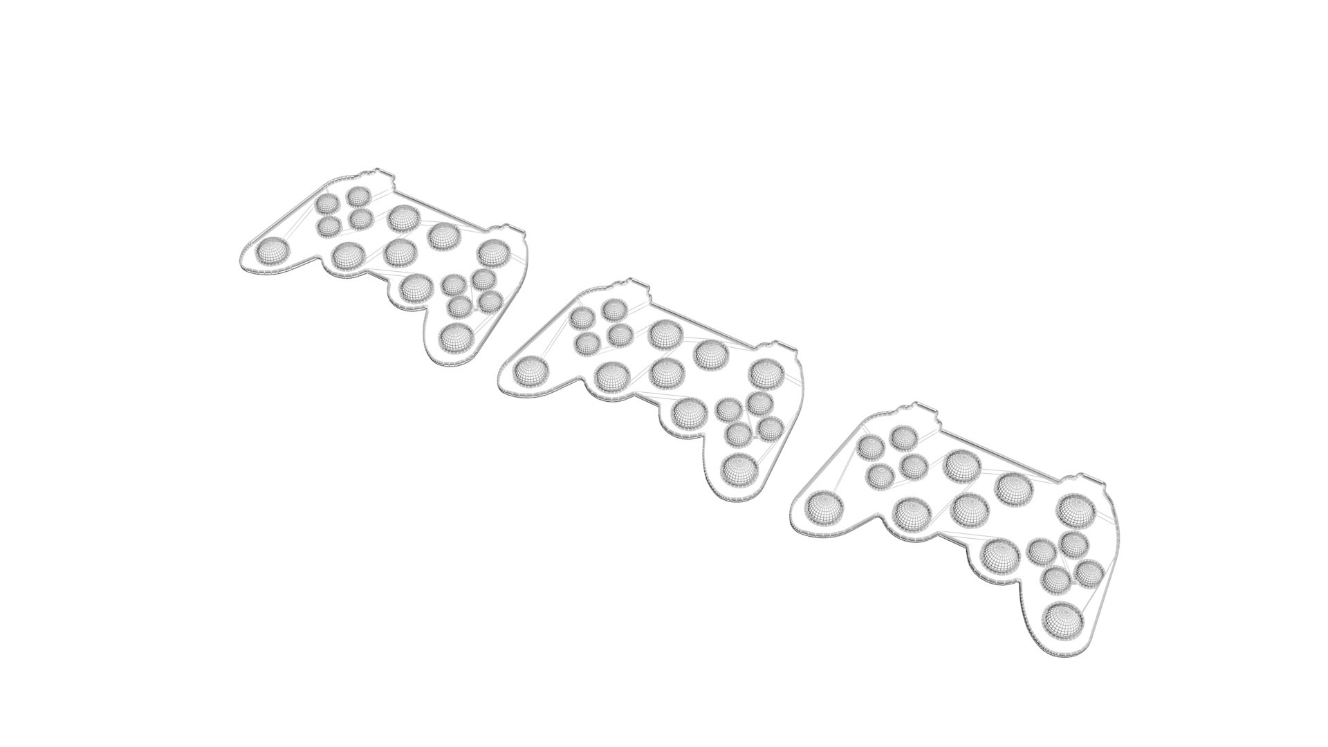 Joypad Simple Dimples Set 3D - TurboSquid 1796098