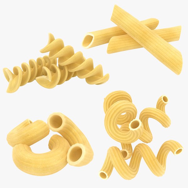 Realistic dry pasta set 3D model - TurboSquid 1212091