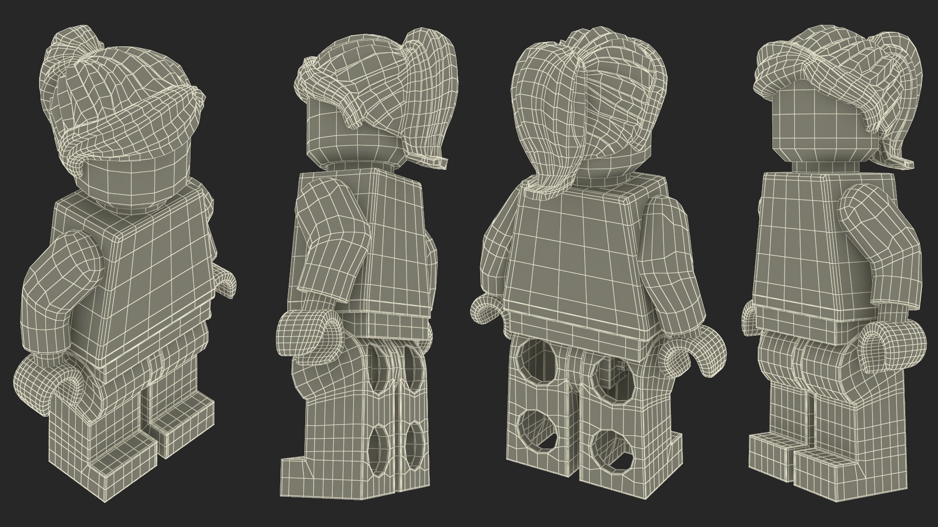 3D Minifigure LEGO Fashionista Rigged For Maya Model - TurboSquid 2296465