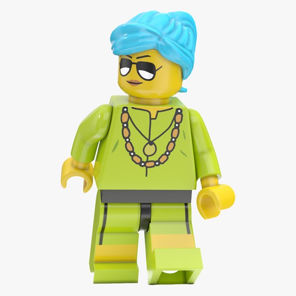 Minifigura LEGO Fashionista Rigged para Maya Modelo 3D - TurboSquid 2296465