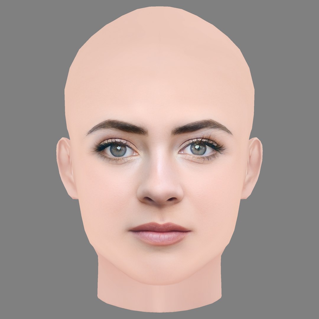 Lara McDonnell Head - No Hair - Low Poly Head For Game Model ...