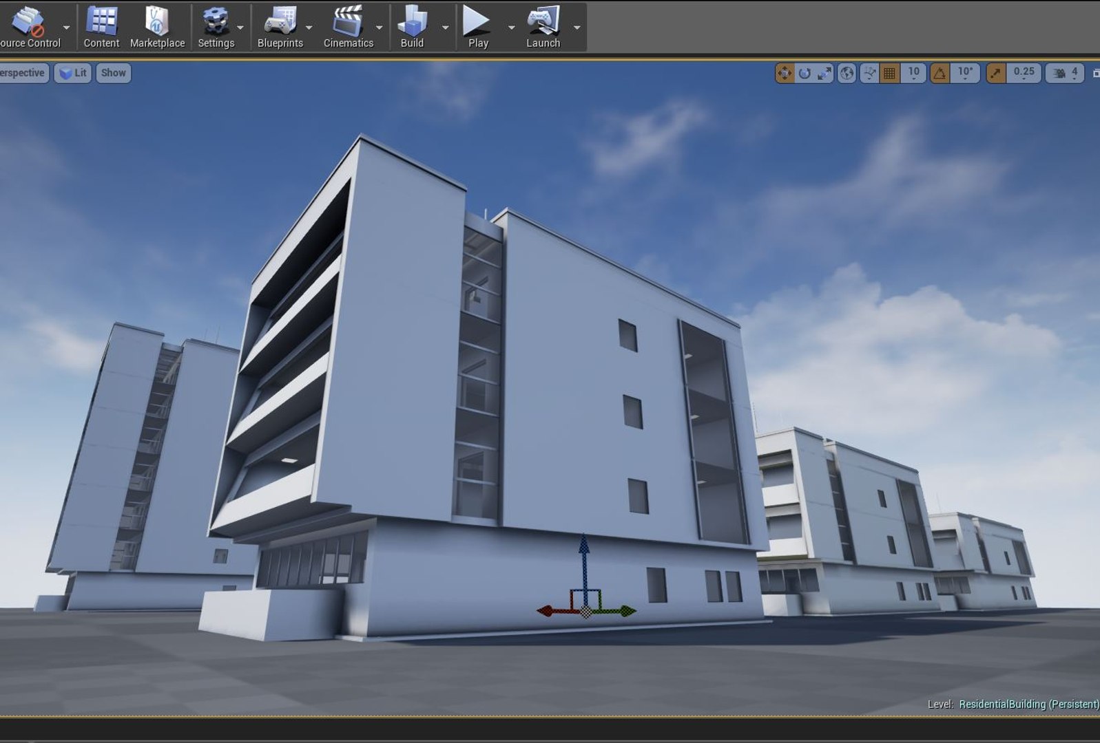 3d 3ds set residential buildings