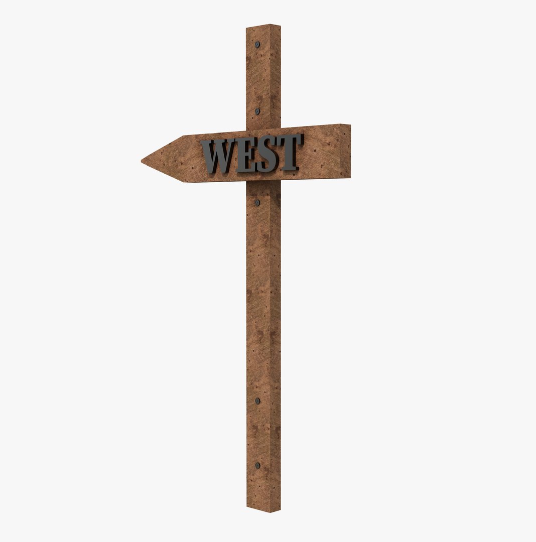Free West Wood Sign 3D - TurboSquid 1724811