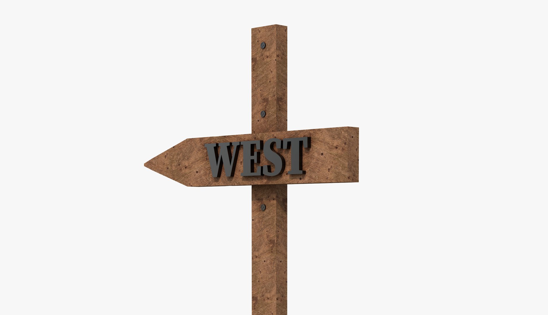 Free West Wood Sign 3D - TurboSquid 1724811