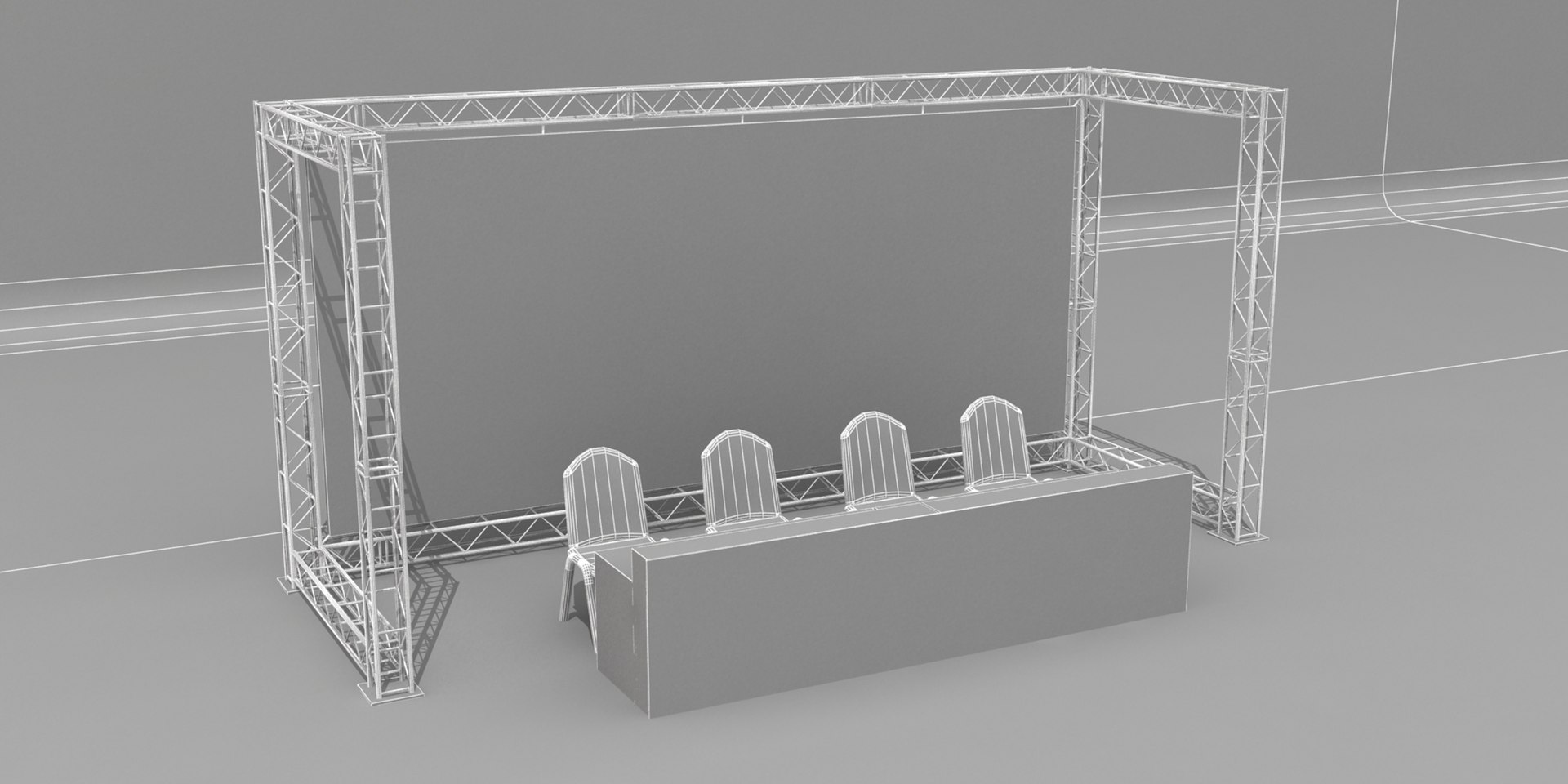 3D Crown Truss Banner - TurboSquid 1557008