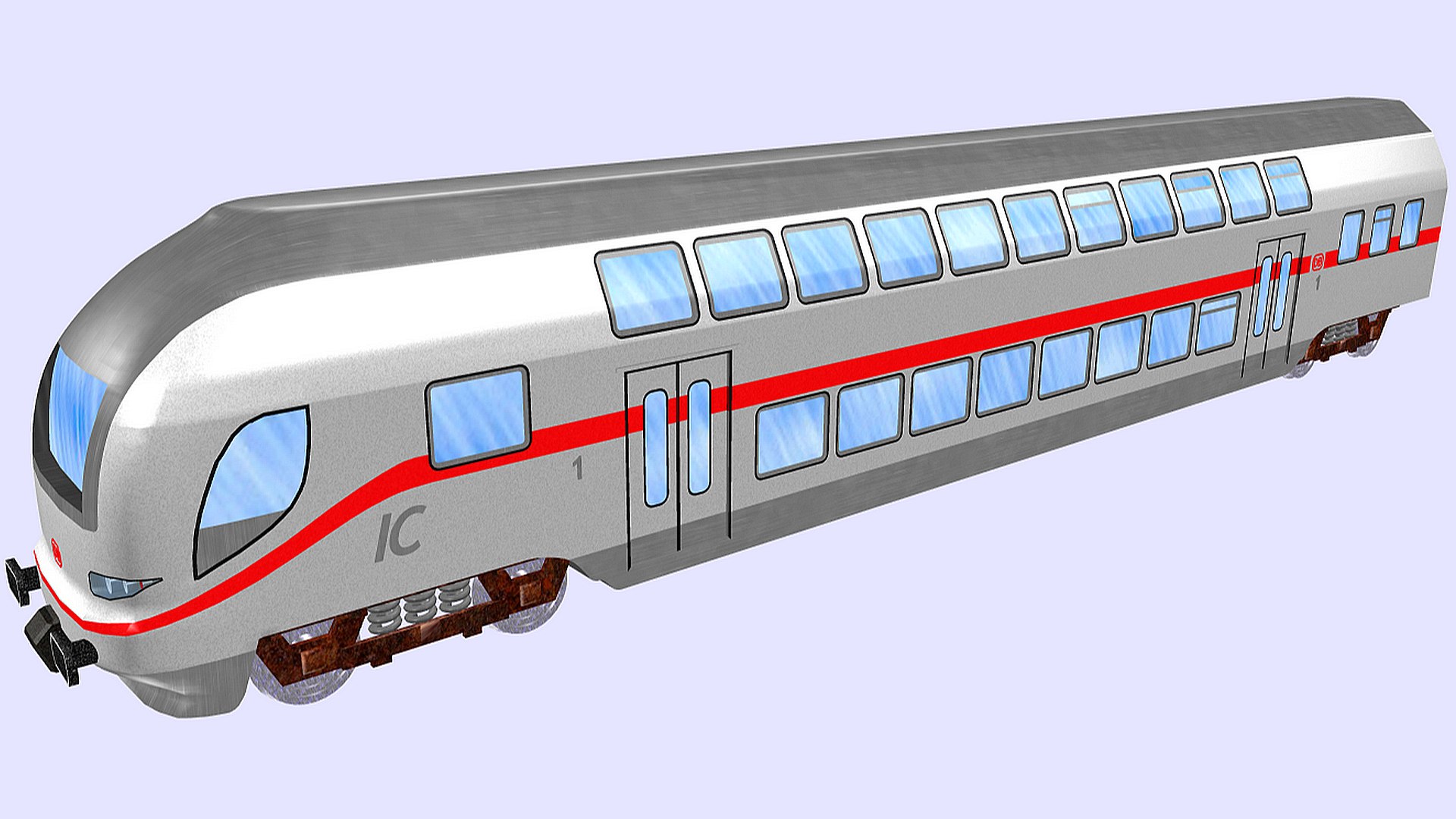 3D intercity ic2 twindexx passenger train with traxx class 146 ...