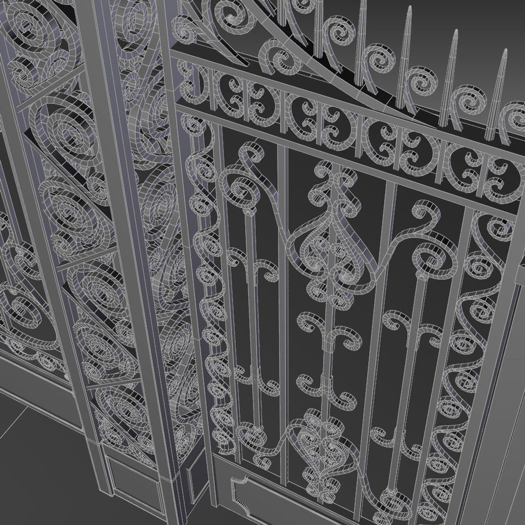 Classic Gate Elegant 3d Model