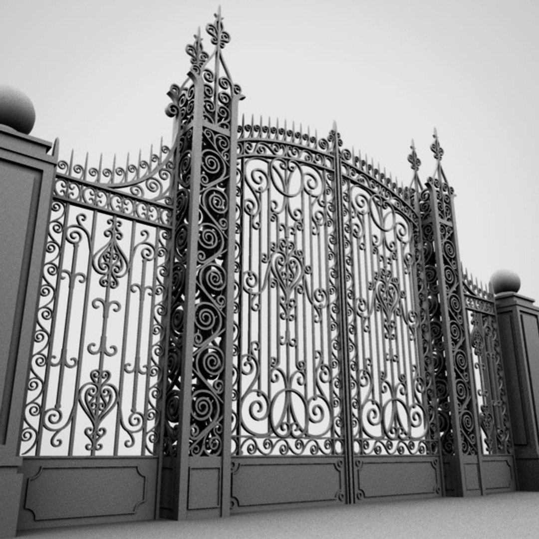 Classic Gate Elegant 3d Model