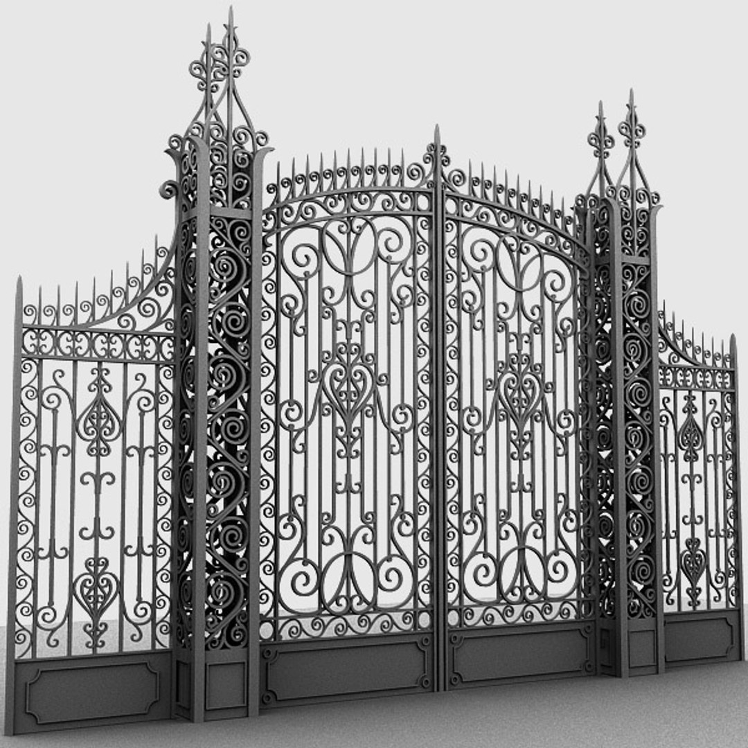 Classic Gate Elegant 3d Model
